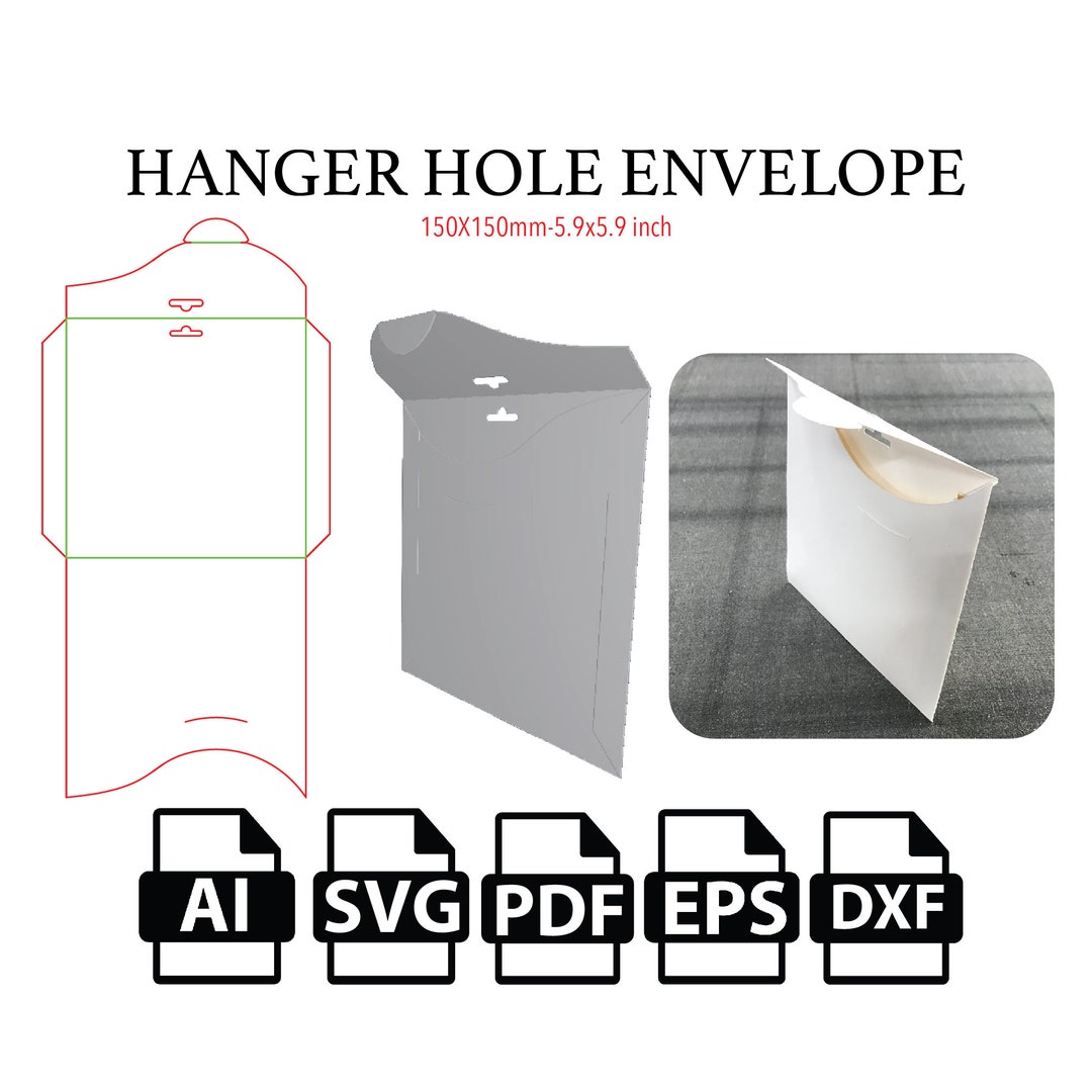 Hanger Hole Envelope Template,folder Template,envelope Svg,cut File Box ...