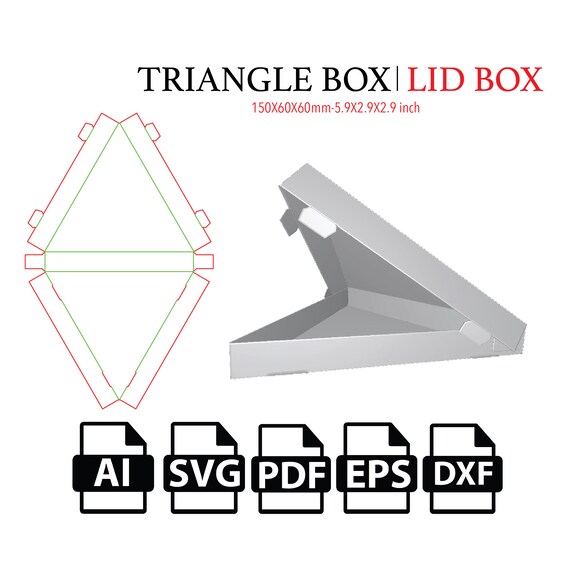 Triangle With Lid Boxtemplate SVG Cut File Box SVG - Etsy