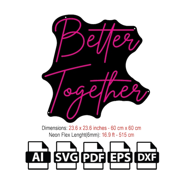 Better Together Neon Sign - Etsy
