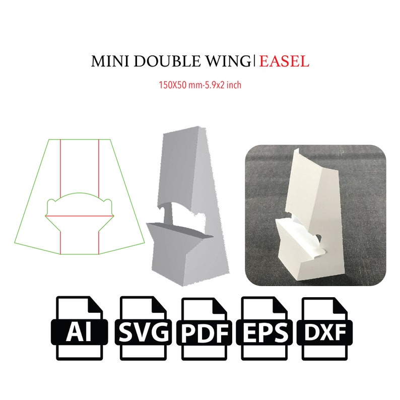 Double Wing Easel,poster Stand,poster Frame,frame Stand Cut File Box SVG, Box Vector Svg,pdf ...