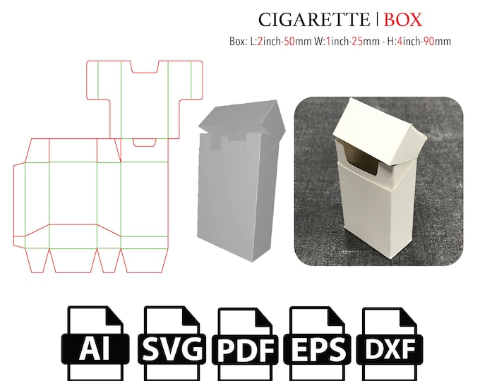 Cigarette Box,tabacco Box,cut File Box SVG, Case SVG, Box Vector Svg ...