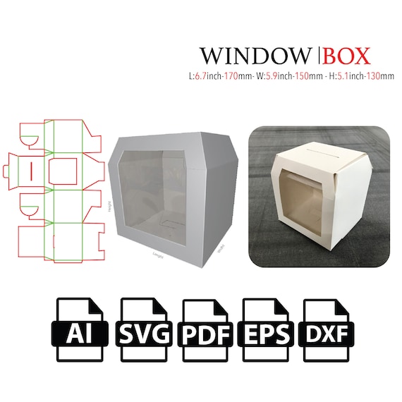 Window Boxtoy Boxproduct Boxtemplate SVG Cut File Box SVG - Etsy