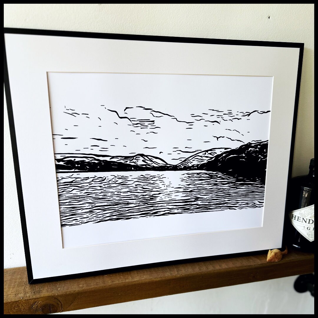 Lake District Ink Print - Etsy