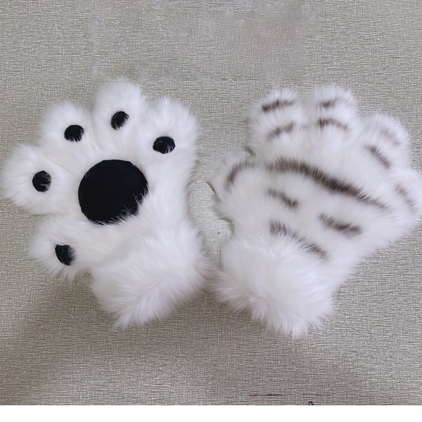 White Furry Paws - Etsy