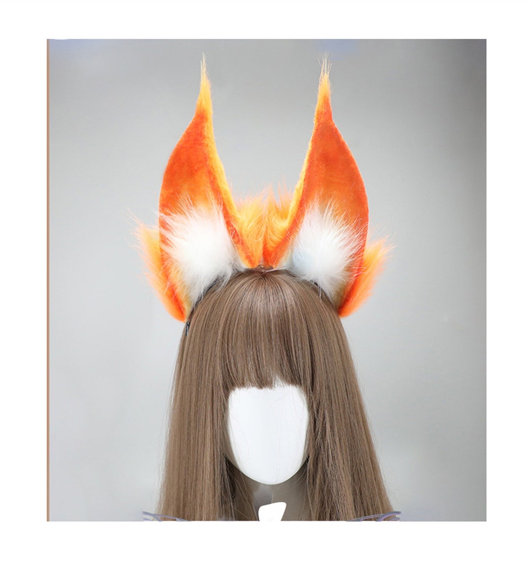 Handmade Red Fox Ears Headband, Cosplay Fox Ears, Fox Fursuit Costume ...