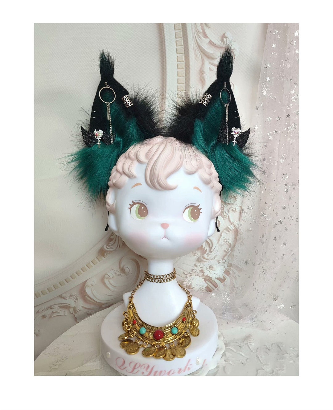 Handmade Wolf Fox Cat Dog Ears Headband Wolf Tail Cosplay Hallowen ...