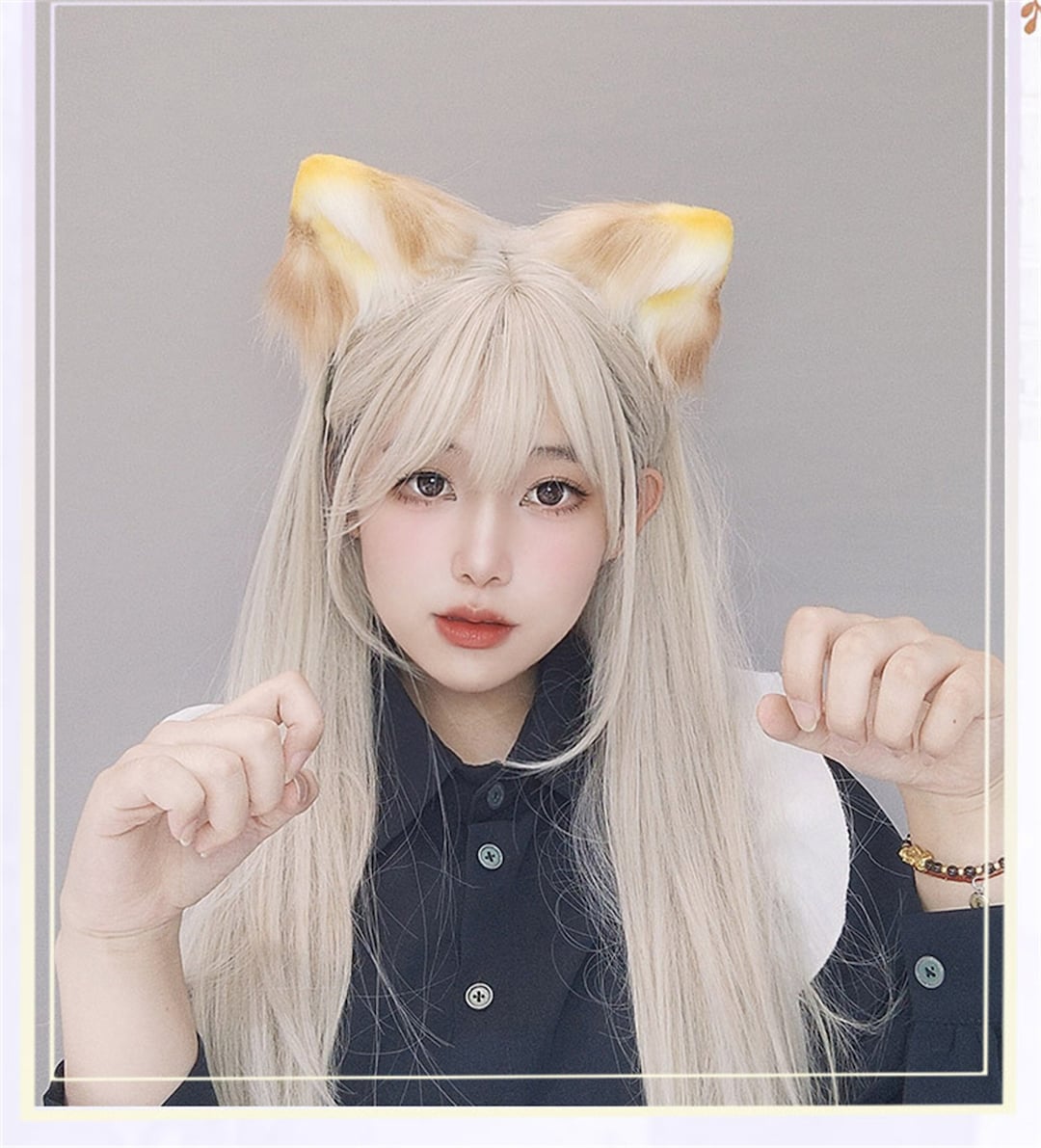 6 Colors Cosplay Cat Kitten Ears Headband Hairband Hair Clips Halloween ...