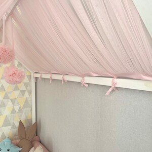 Canopy Pink for Girls, Montessori Canopy, Tulle Curtains for Bed ...