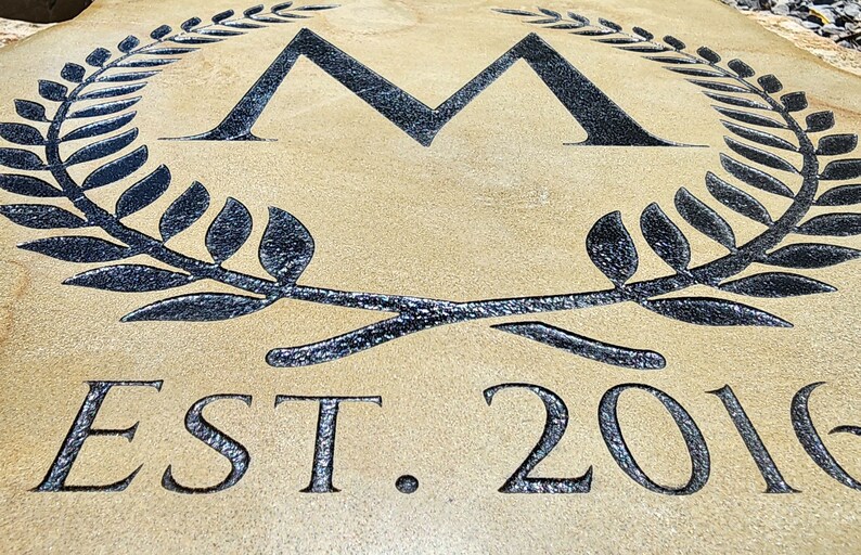 Personalized Engraved Monogram Name Rock Custom Stone Garden Decor Yard ...