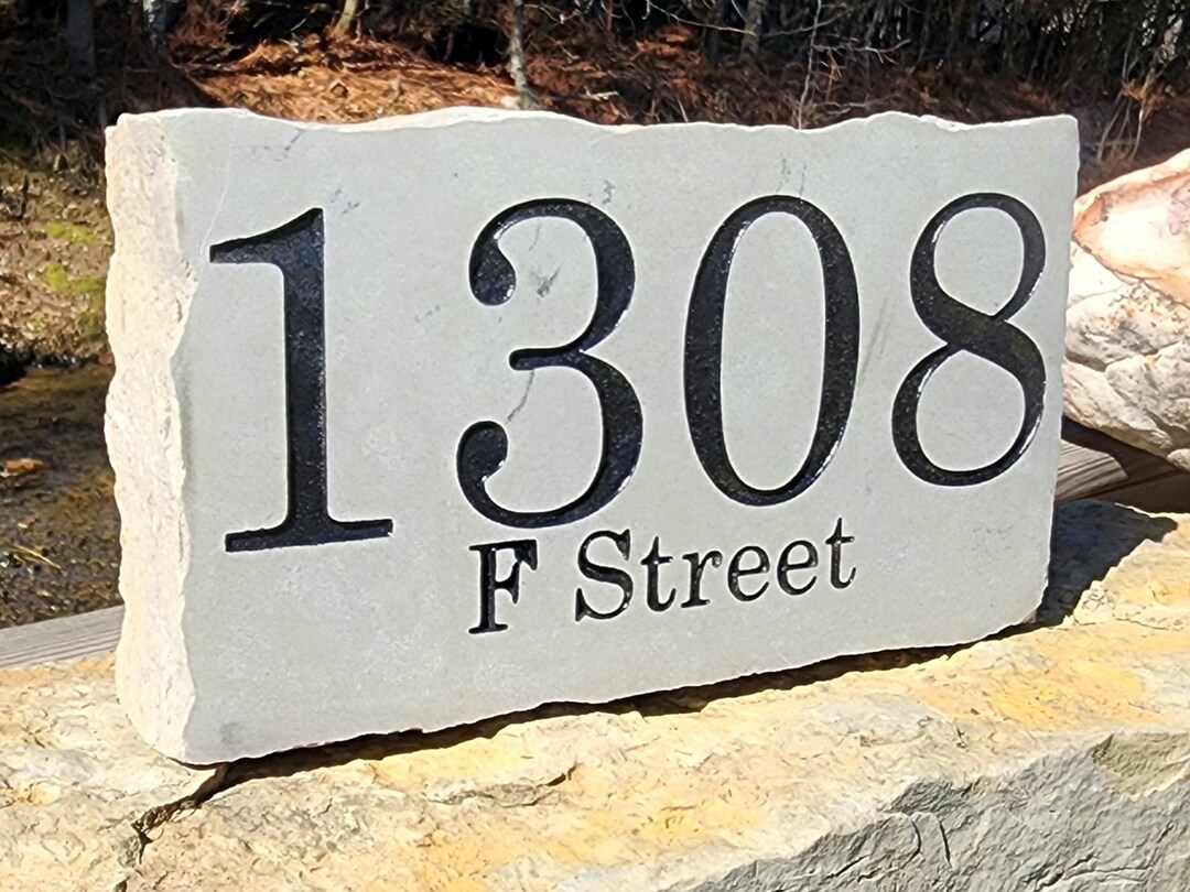 Address Stone Custom Stone Garden Decor Yard Decor Home Decor Sign ...