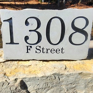 Address Stone Custom Stone Garden Decor Yard Decor Home Decor Sign ...