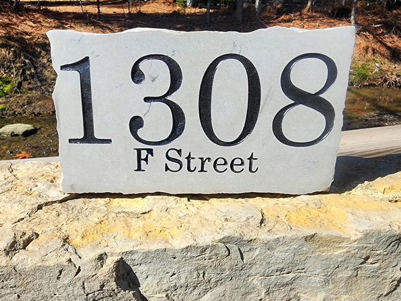 Address Stone Custom Stone Garden Decor Yard Decor Home Decor Sign ...