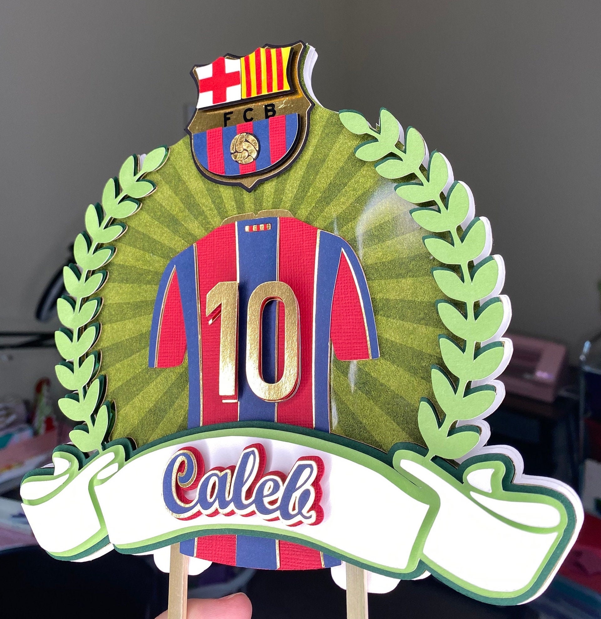 Barcelona Cake Topper, Cake Topper Futbol, Futbol Club Barcelona, Party ...