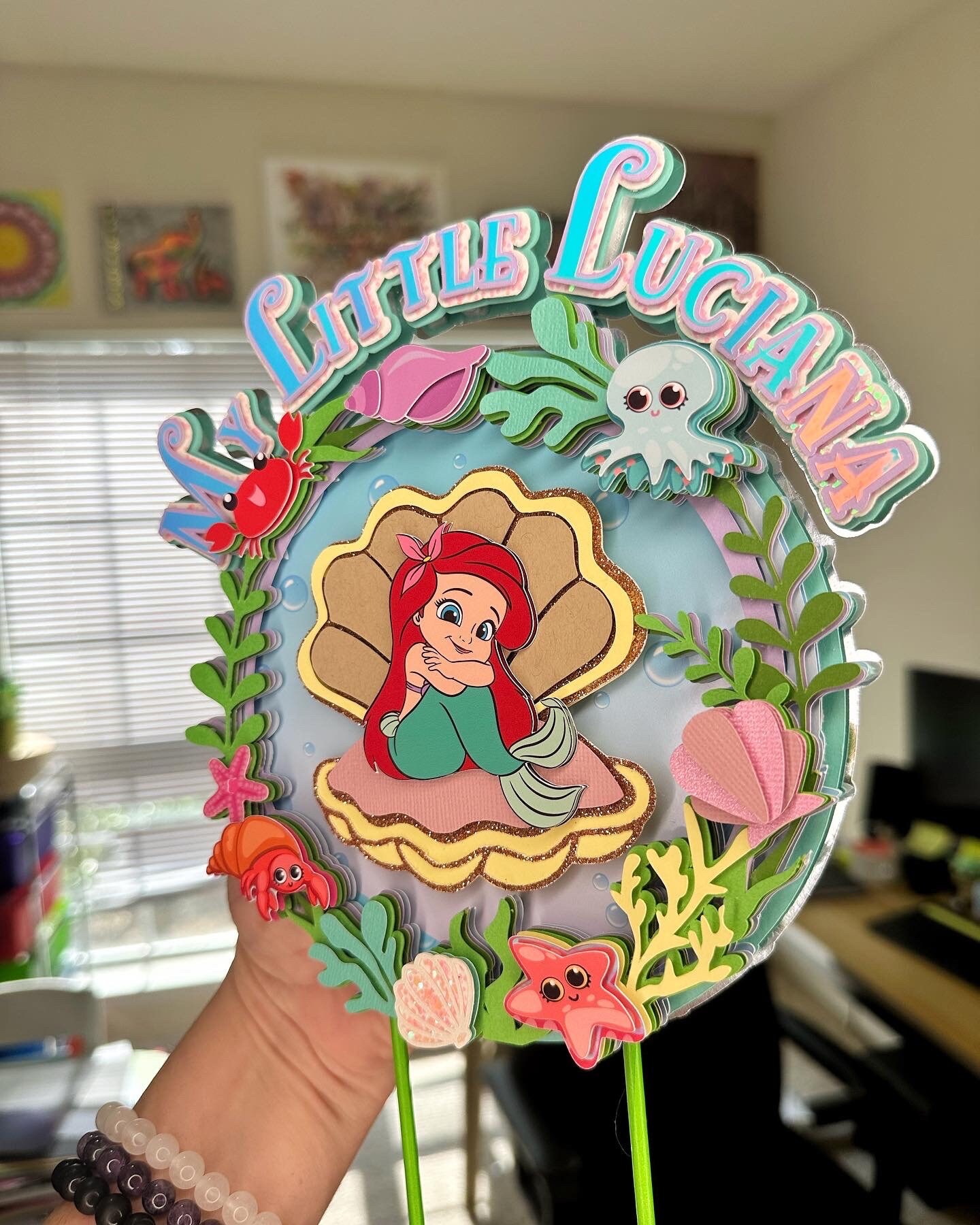 Little Mermaid Cake Topper, Little Mermaid Birthday Party, Little ...