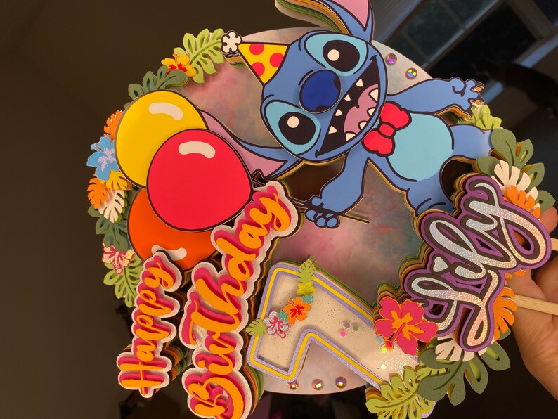 Stitch Cake Topper Stitch Party Stitch Birthday Stitch - Etsy