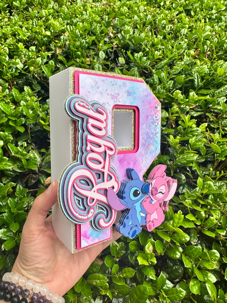 Stitch and Angel 3D Letter Stitch 3D Letter Stitch and Angel - Etsy