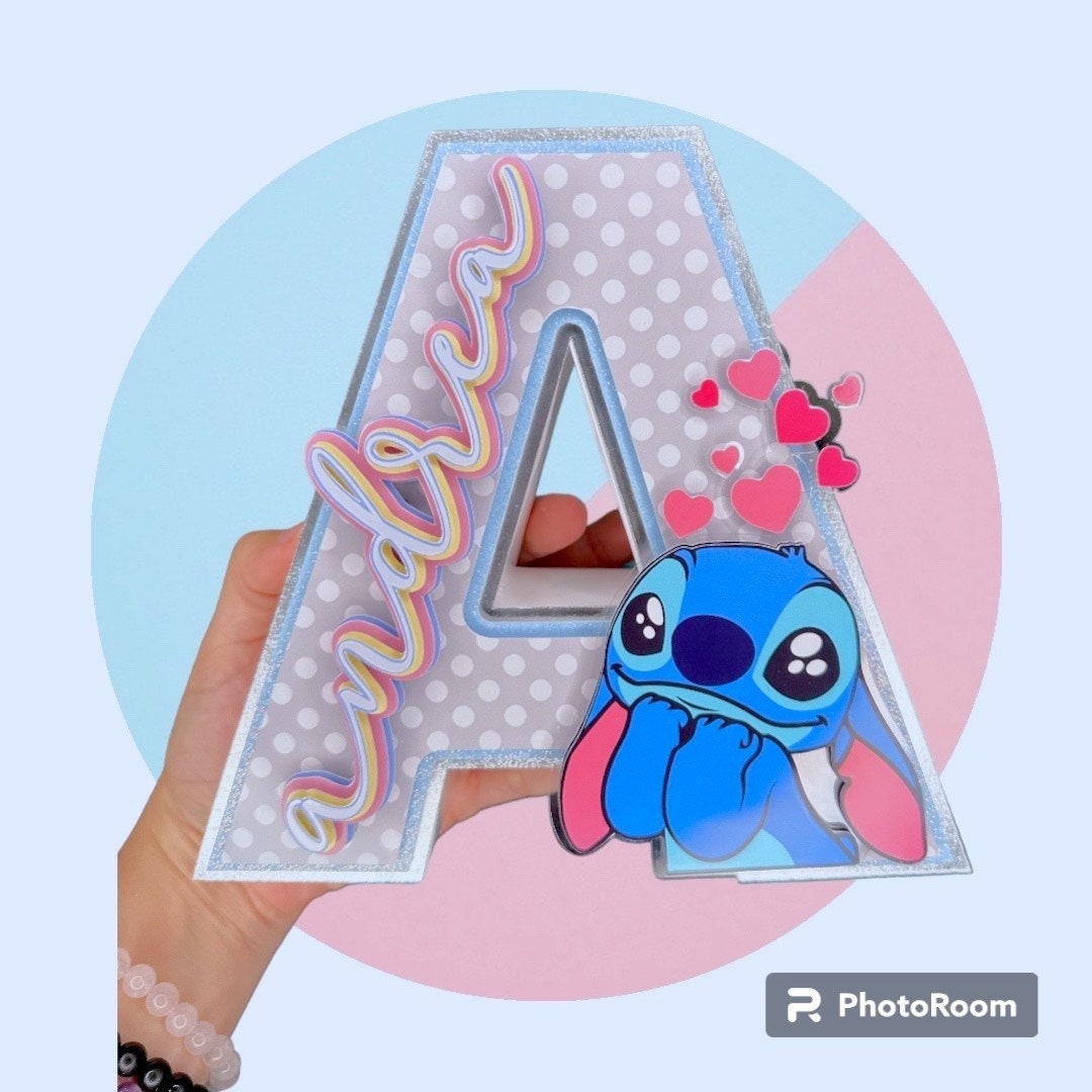Letra 3D de Stitch decoraciones de fiesta de Stitch - Etsy México