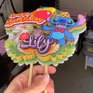 Stitch Cake Topper, Stitch Party, Stitch Birthday, Stitch Decor, Lilo ...