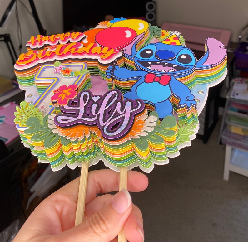Stitch Cake Topper Stitch Party Stitch Birthday Stitch - Etsy