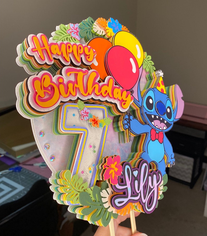 Stitch Cake Topper Stitch Party Stitch Birthday Stitch - Etsy