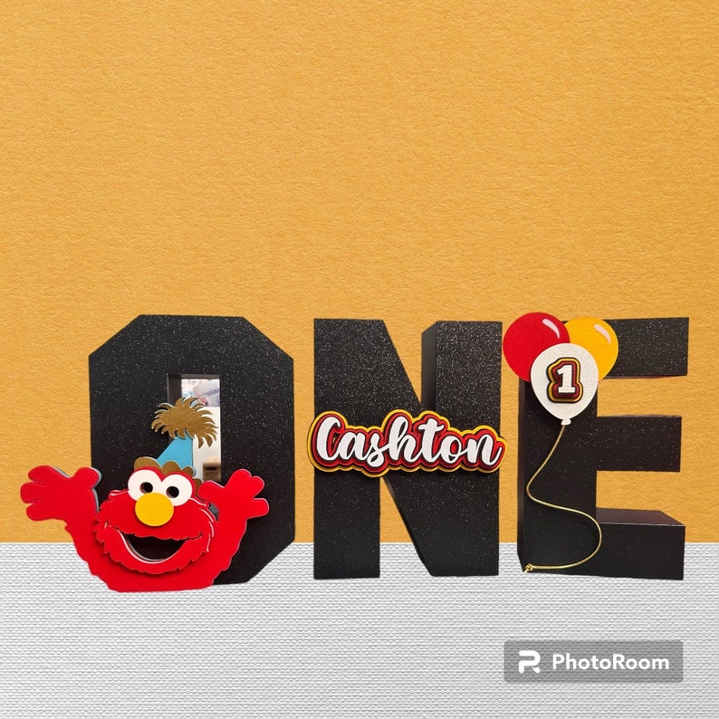 Elmo 3D Letter Elmo Party Decorations Elmo Birthday Party - Etsy