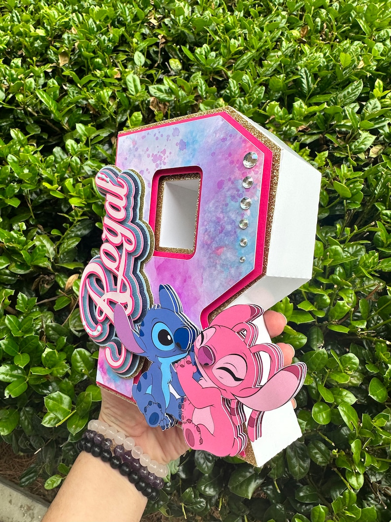 Stitch and Angel 3D Letter Stitch 3D Letter Stitch and Angel - Etsy