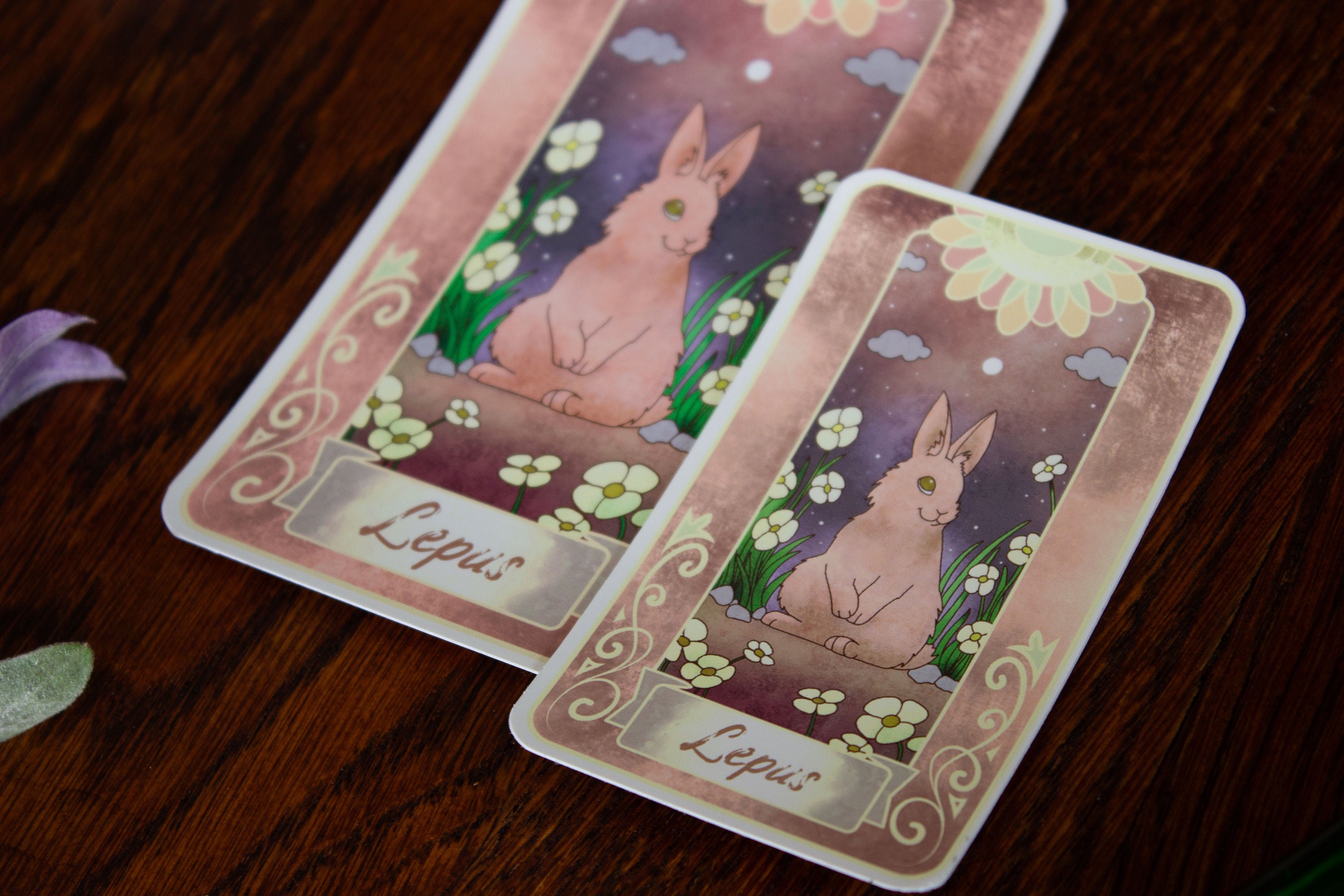 Starry Rabbit Tarot Card Sticker Cute Stickers Witchy Vinyl Sticker ...
