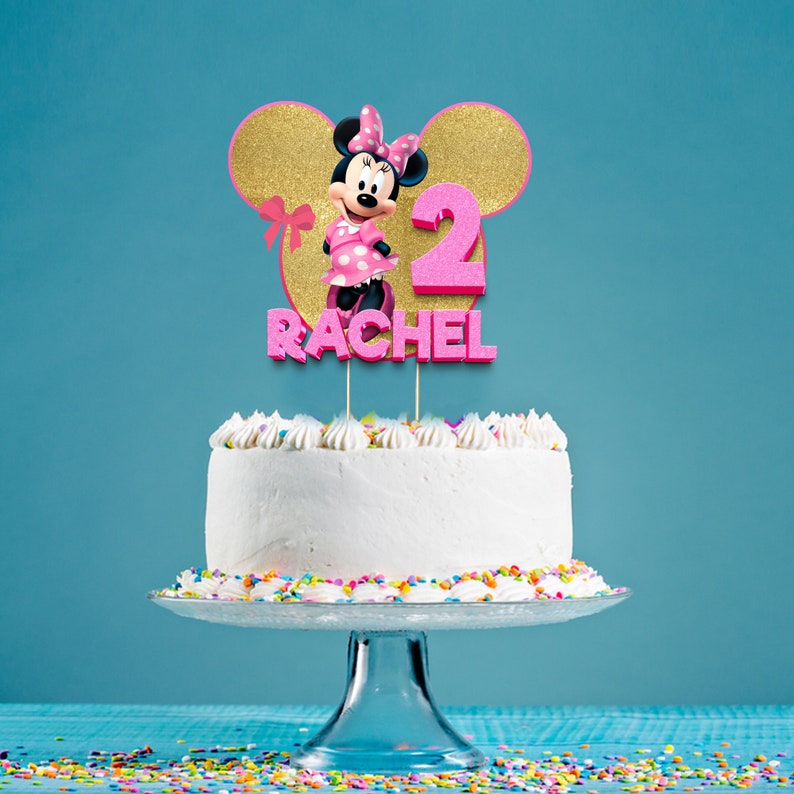 Printable Minnie Mouse Cake Topper Minnie Mouse Birthday - Etsy