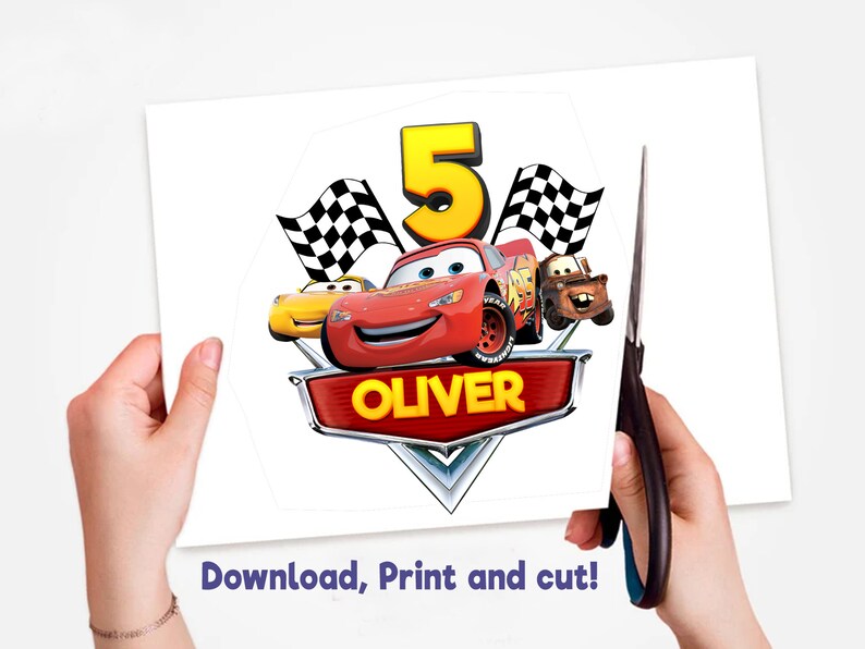 Printable Cars Cake Topper Cars Birthday Party Cake - Etsy Australia