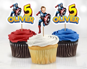 Captain America Birthday Printables - Etsy