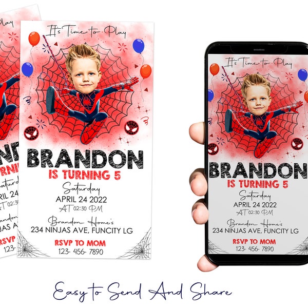 Miles Morales Birthday Invitation - Etsy