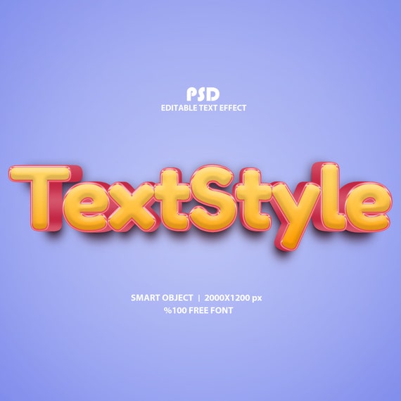 Text Style Effect PSD Text Effect Editable Font Effects - Etsy