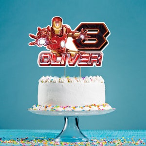 Printable Ironman Cake Topper, Ironman Birthday Party Cake Topper ...
