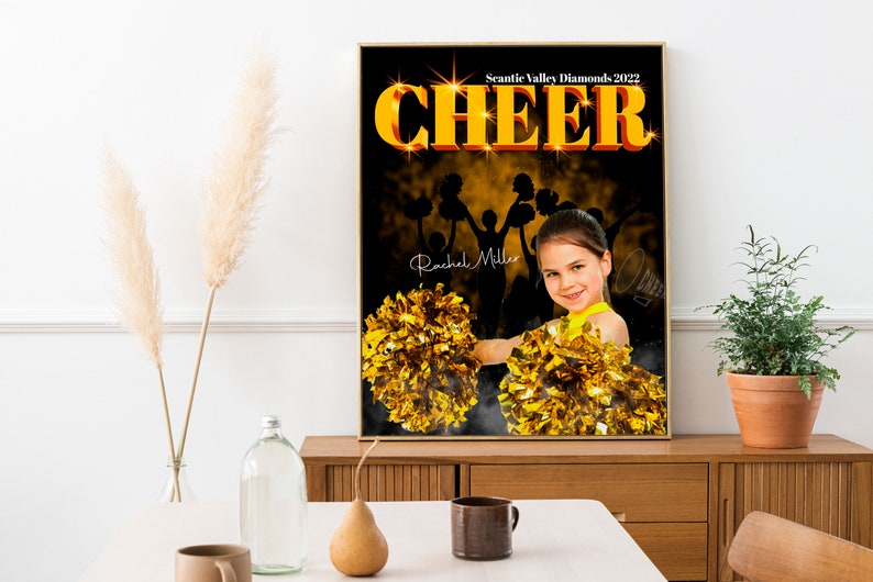 Sports Poster Cheer Get Your Own Collage Cheerleader Poster - Etsy