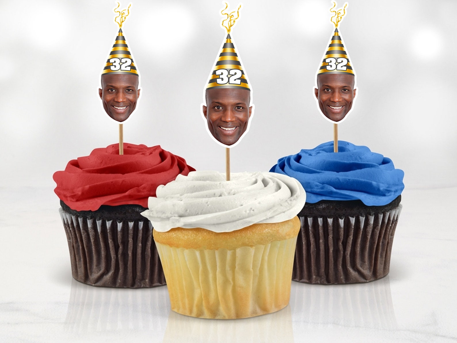 Printable Photo Cupcake Toppers Portrait Cupcake Toppers - Etsy Australia