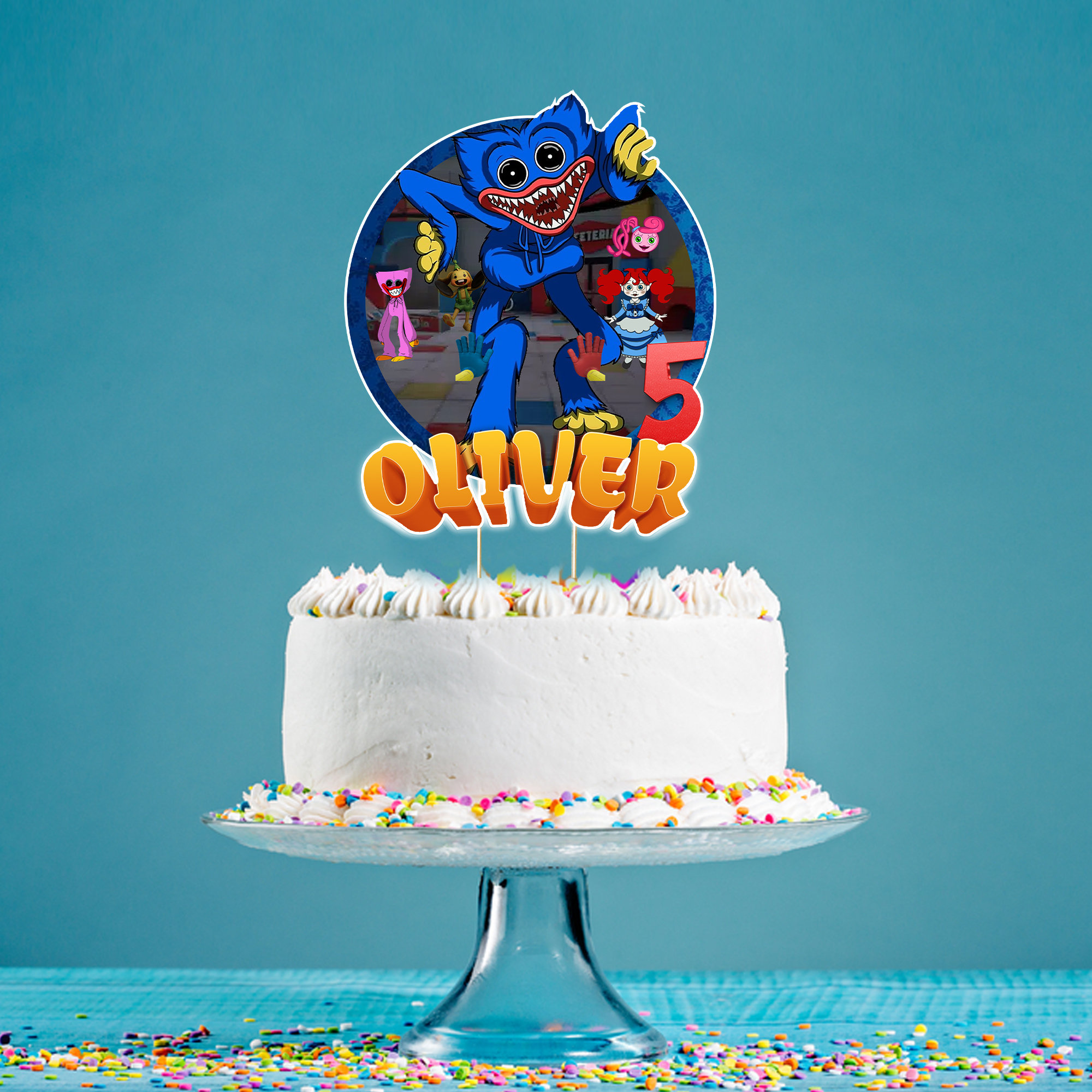 Printable Huggy Wuggy Birthday Cake Topper Huggy Wuggy Party - Etsy UK