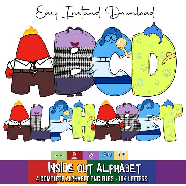 Inside Out 2 Alphabet - Etsy
