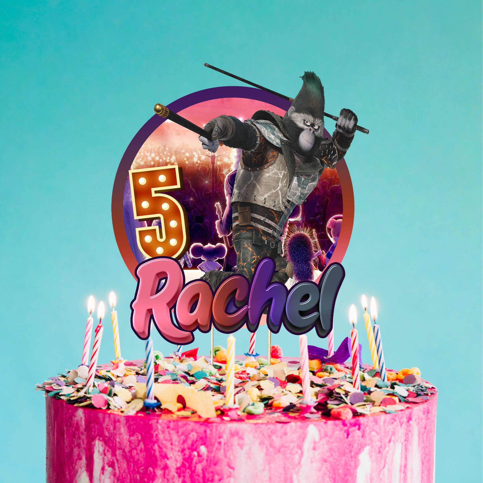 Printable Sing 2 Johnny Cake Toppersing 2 Johnny Birthday - Etsy