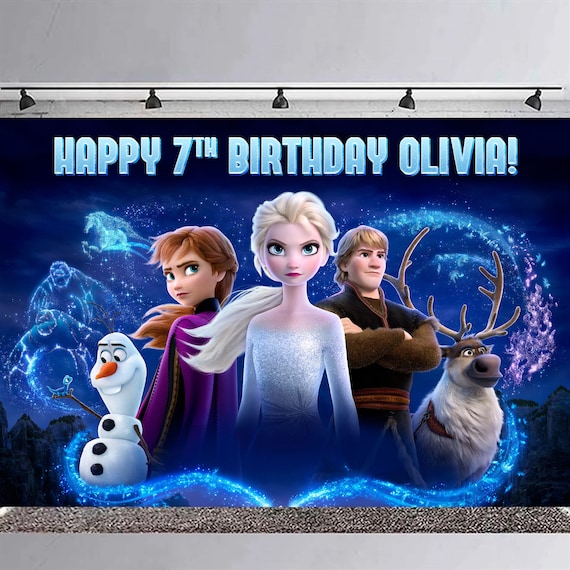 Digital File Only Frozen Elsa Birthday Banner Frozen Elsa Etsy