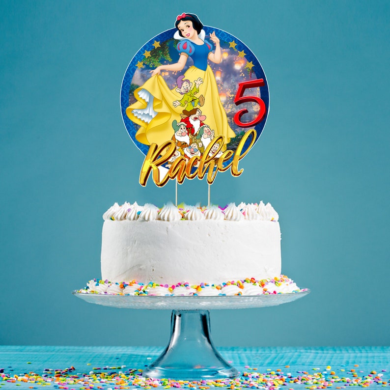 Printable Snow White Cake Topper princess Birthday Party Cake - Etsy