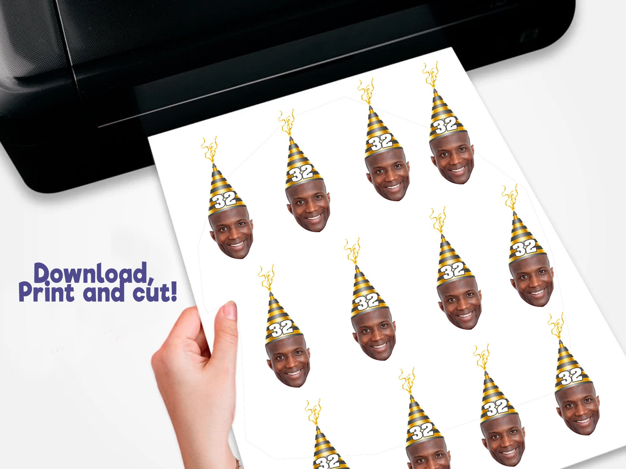 Printable Photo Cupcake Toppers Portrait Cupcake Toppers - Etsy Australia