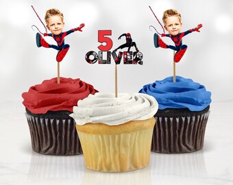 Printable Spiderman 5th Birthday Cake Topper Digital - Etsy