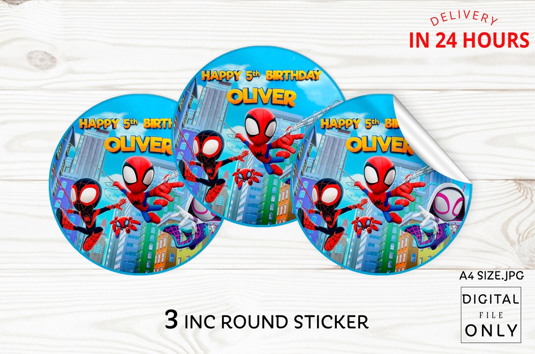 Printable Spidey and His Amazing Friends Custom Sticker, Personalized ...