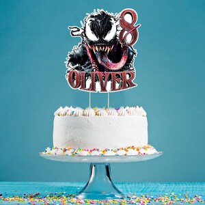 Printable Venom Cake Topper, Venom Birthday Party Cake Topper,venom ...