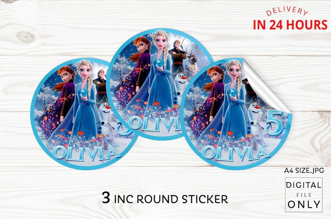 Printable Frozen 2 Elsa Custom Sticker, Personalized Frozen 2 Sticker ...