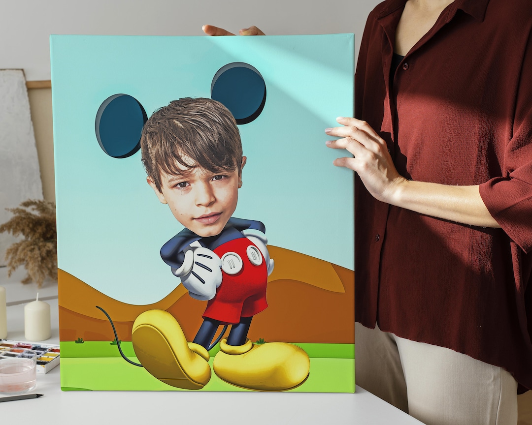 Mickey Mouse Kids Custom Portrait, Get Your Own Mickey Portrait From ...