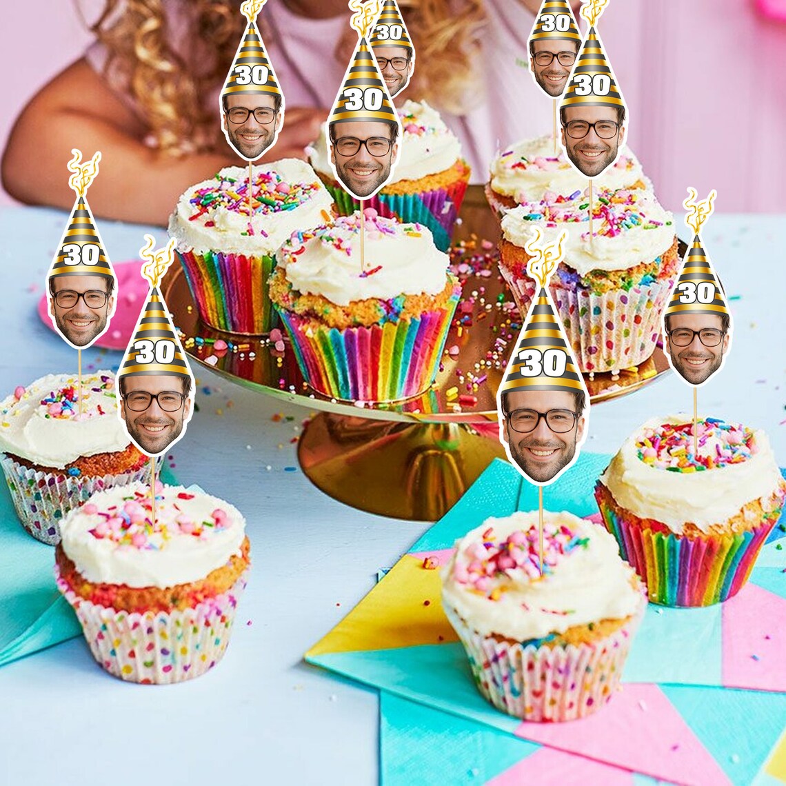 Printable Photo Cupcake Toppers Portrait Cupcake Toppers - Etsy Australia