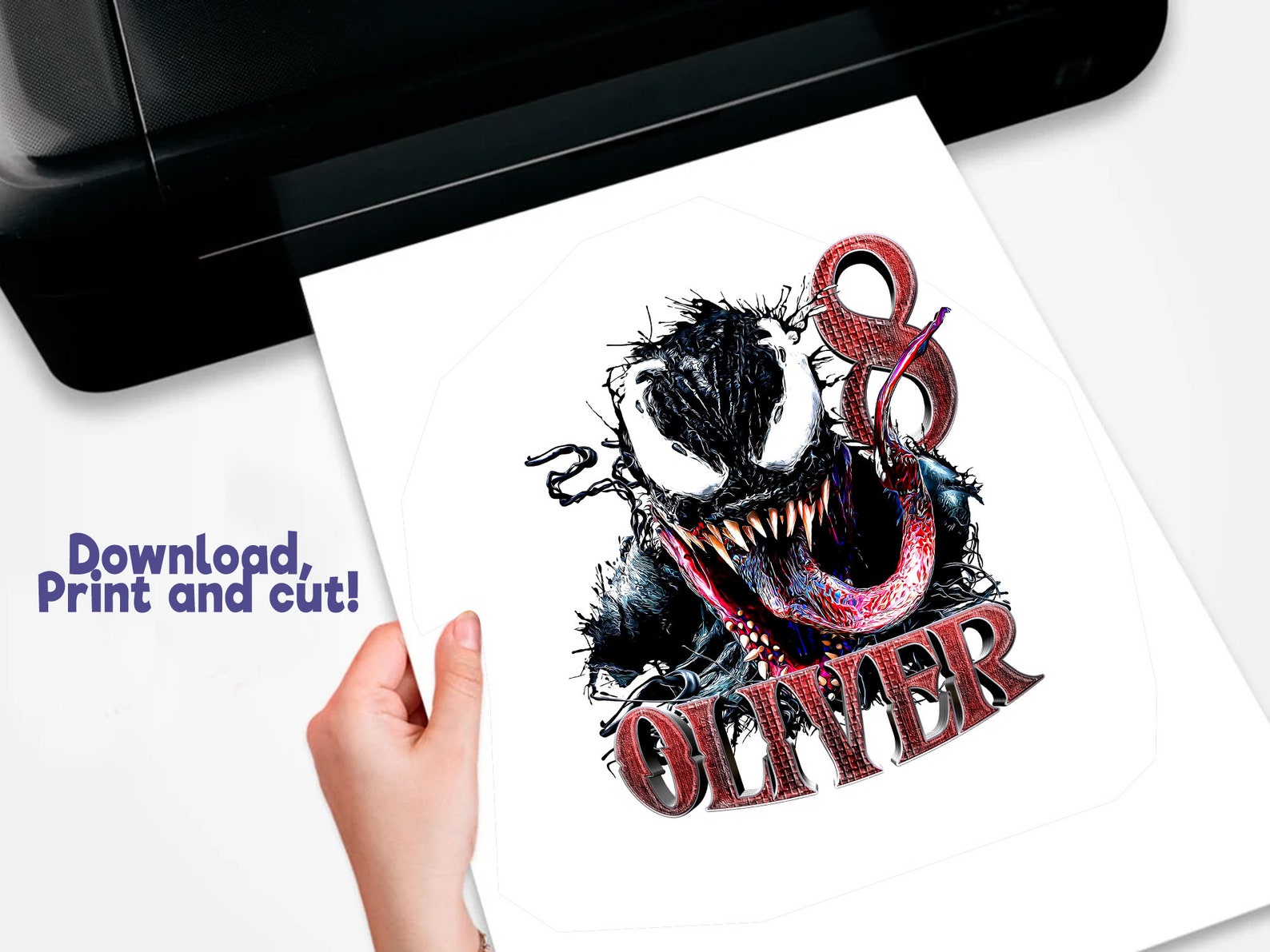 Printable Venom Cake Topper Venom Birthday Party Cake - Etsy