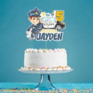 Printable Police Officer Cake Topper, Police Birthday Cake Topper ...