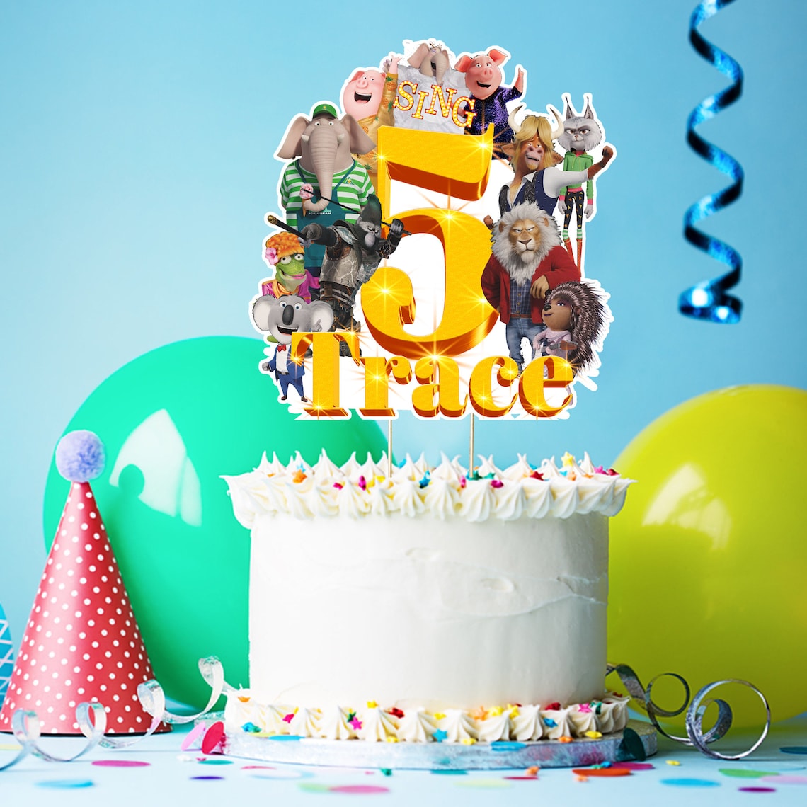 Printable Sing 2 Party Cake Toppersing 2 Birthday Cake - Etsy